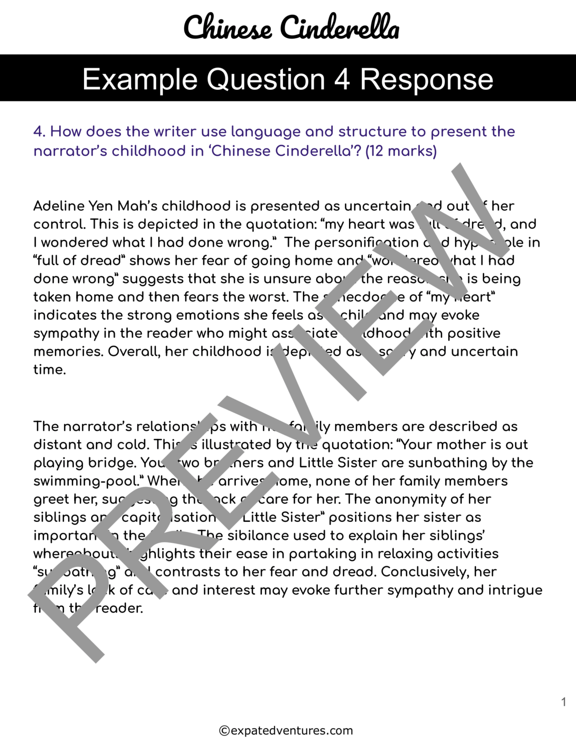 Chinese Cinderella GCSE Scheme of Work - Expat Edventures