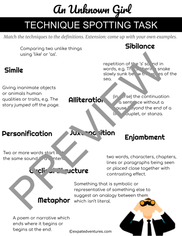 An Unknown Girl IGCSE Resources and Analysis - Expat Edventures