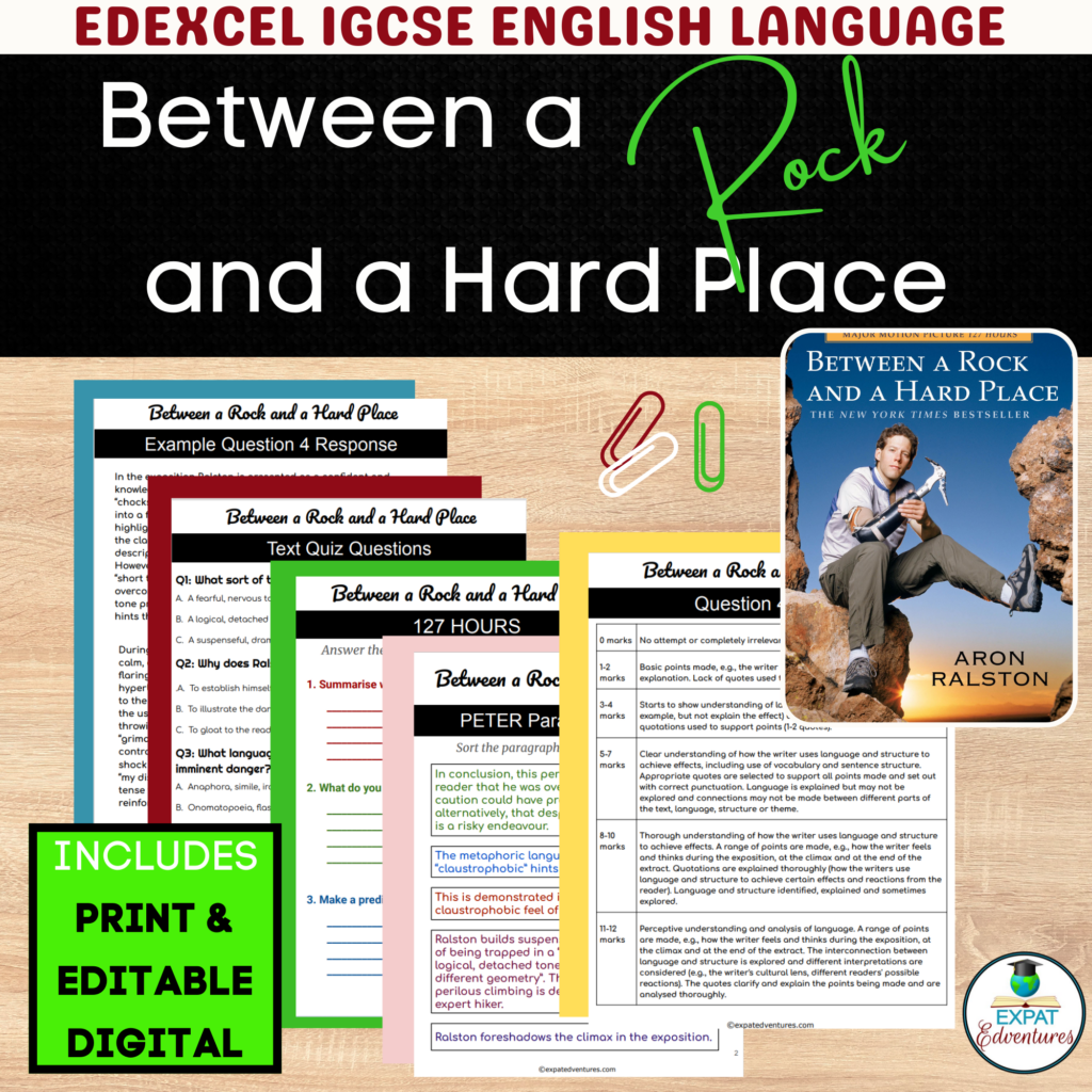 Editable Between a Rock and a Hard Place Resources - Expat Edventures