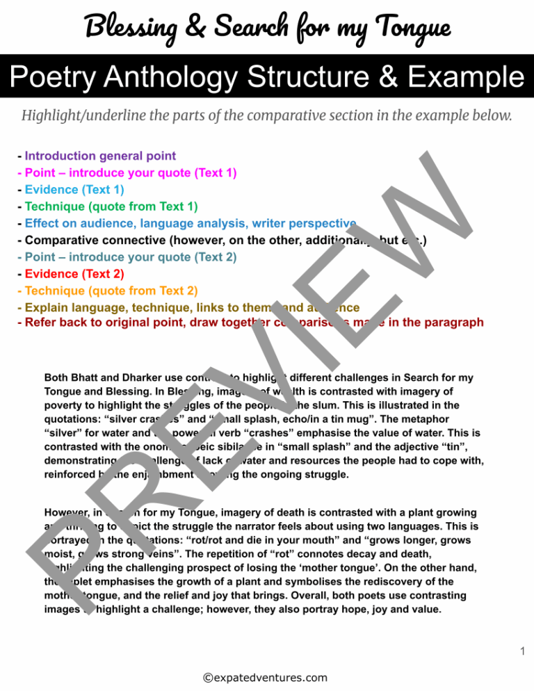 Editable An Unknown Girl Poetry Resources - Expat Edventures